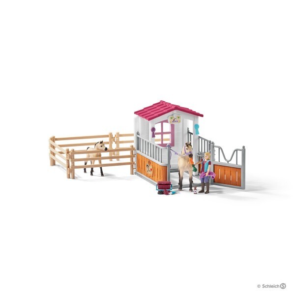 Buy Schleich - Horse Stall with Horses and Groom 42369